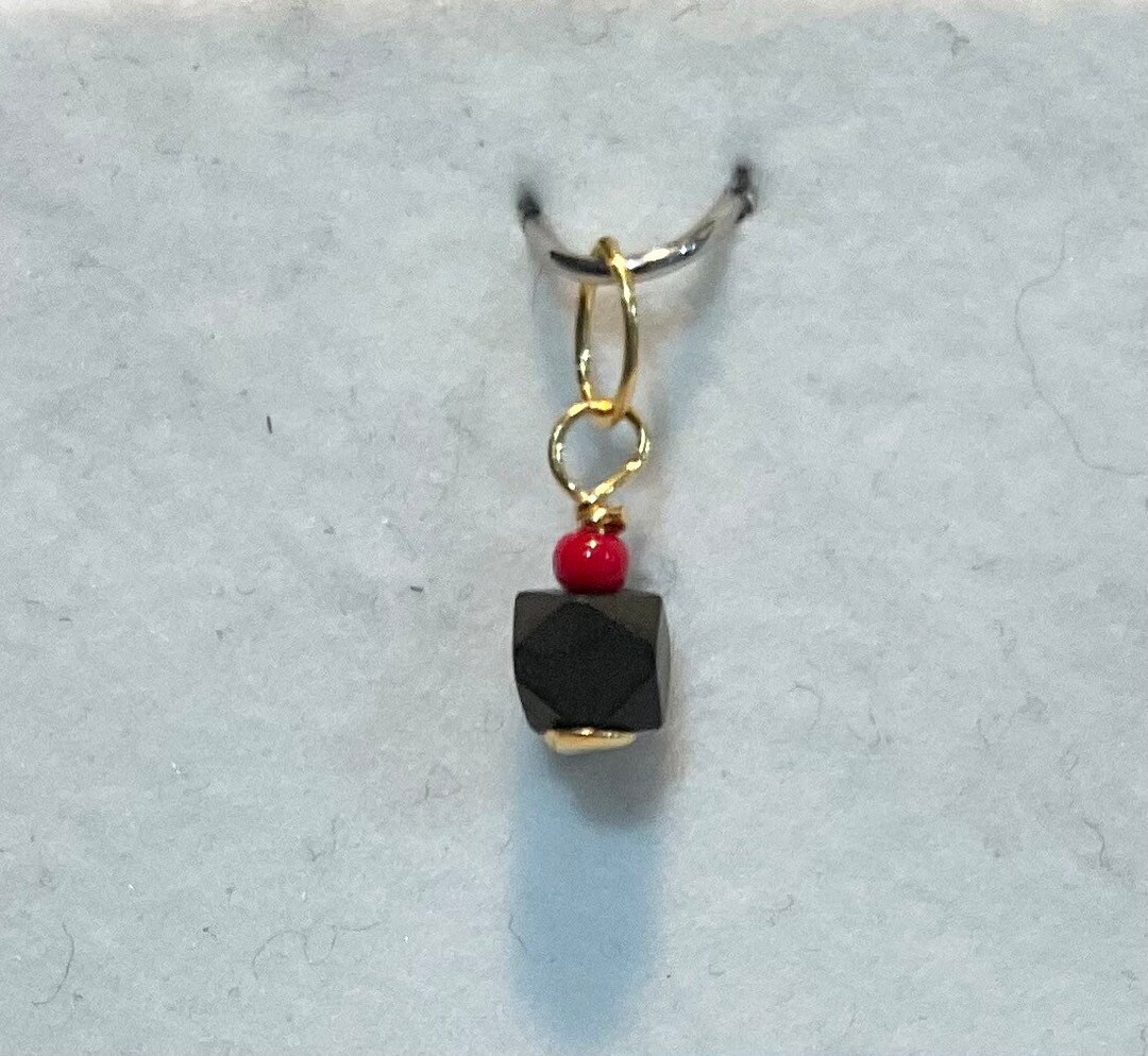 New 14k Gold Tiny 3mm GENUINE 'AZABACHE BEAD' Charm/pendant - Etsy