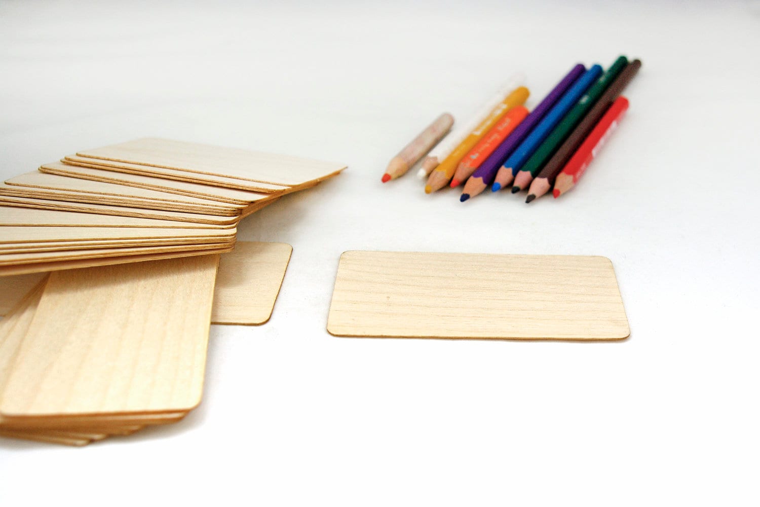 50 Birch Veneer Blank Business Cards, Size 90х50 Mm, Wooden Blank Cards ...