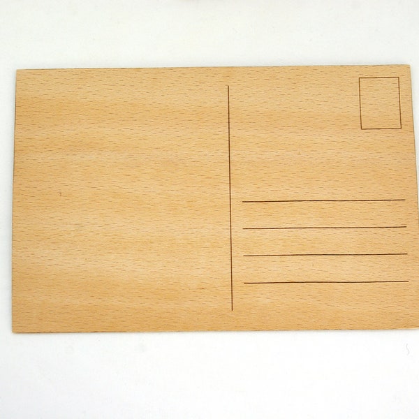 15 Beech Veneer Postcards, Size 15 х 10 Cm 6 X 4, Wooden Blank ...