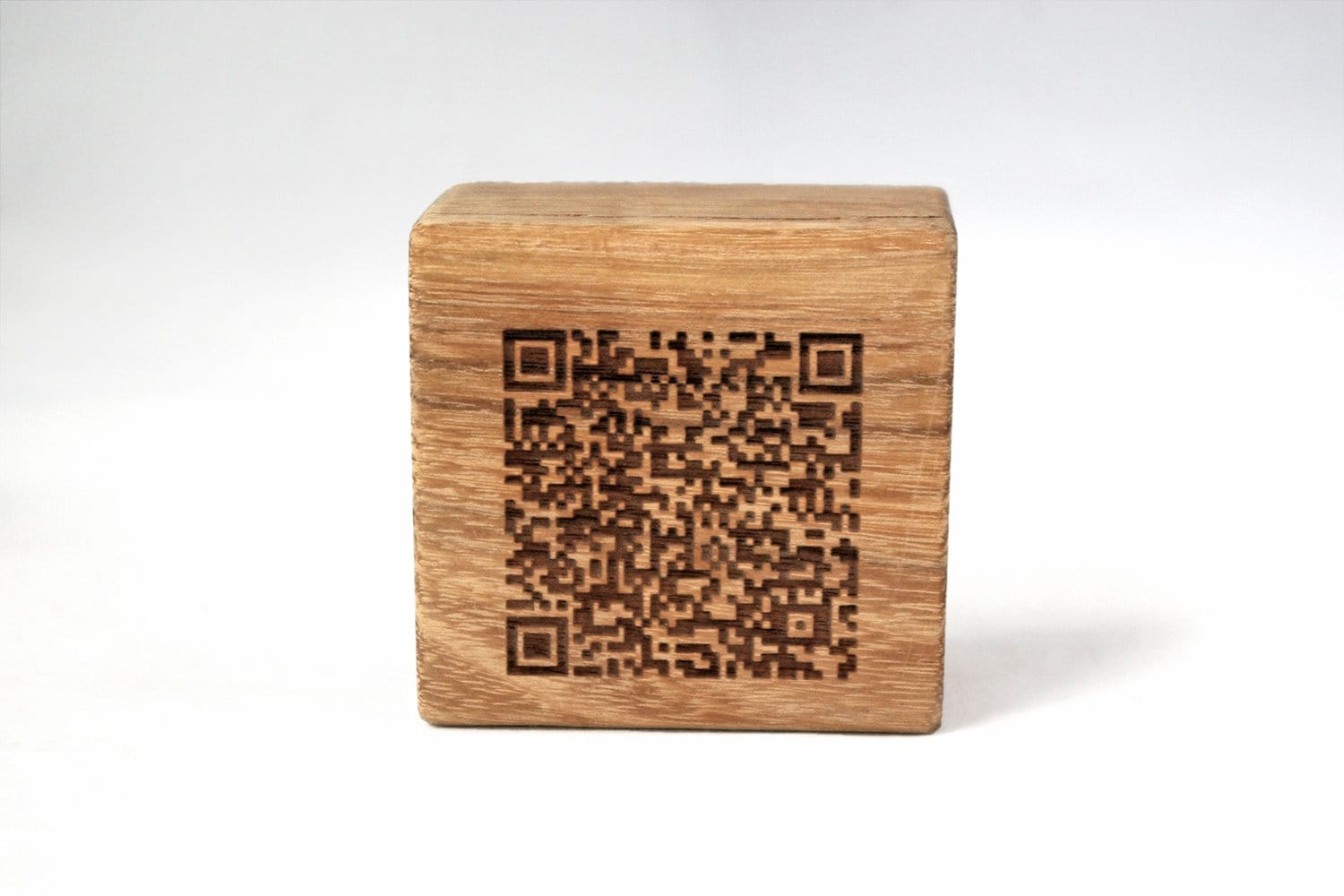 Set of 6 Oak QR Code Blocks, Custom QR Code Sign, Wifi QR Code ...
