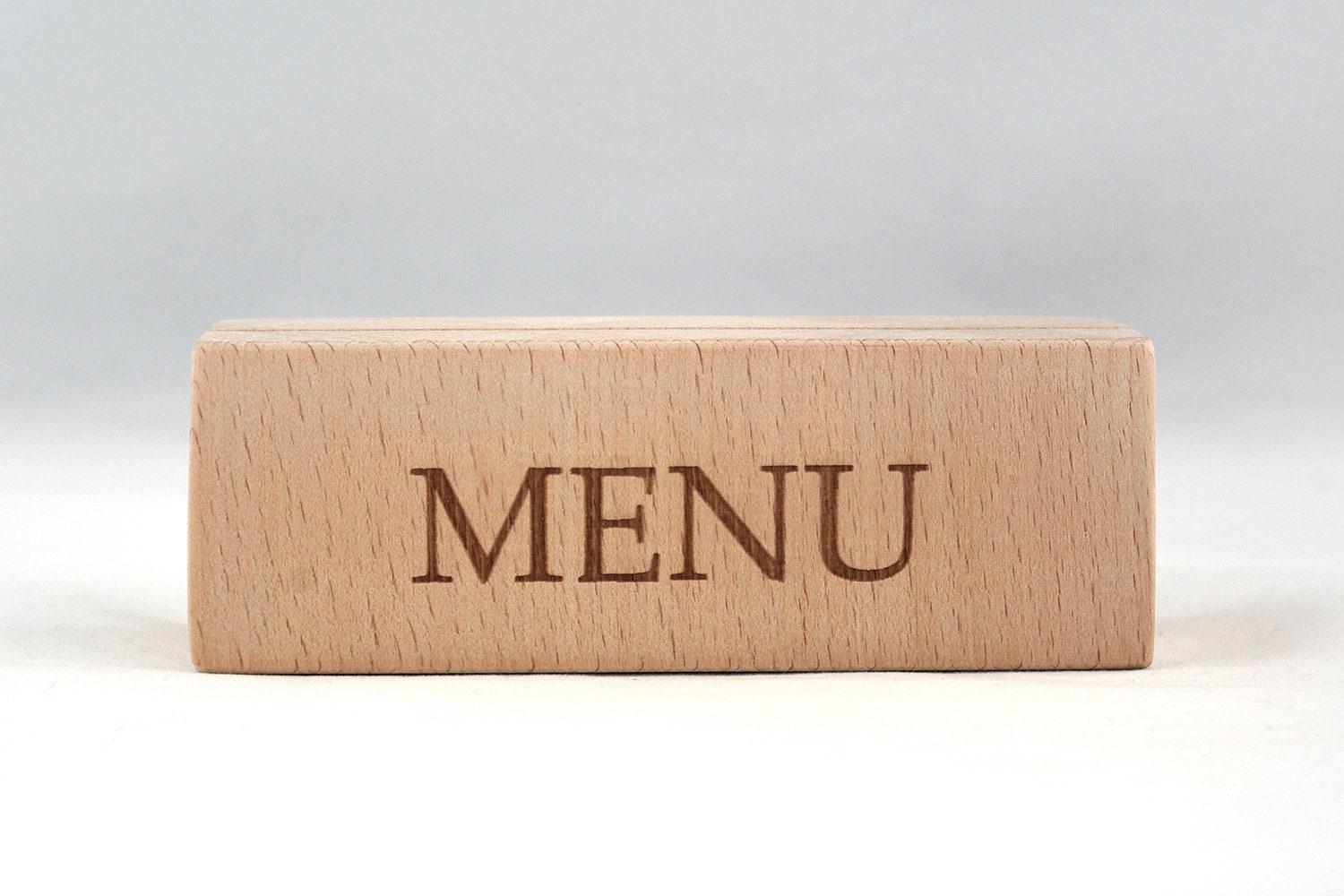 Set of 12 Beech Menu Holders, Custom Wooden Menu Holders, Personalized ...