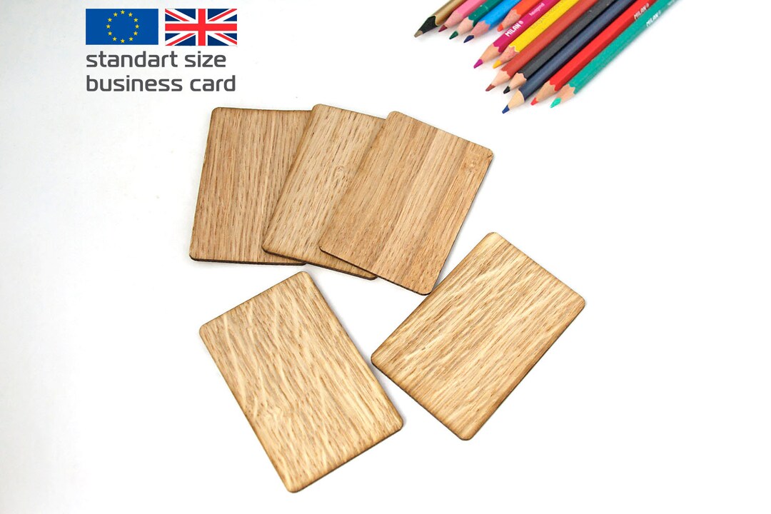 25 Oak Veneer Cards, Business Cards Size 85х55 Mm, Thick 2.50 Mm ...