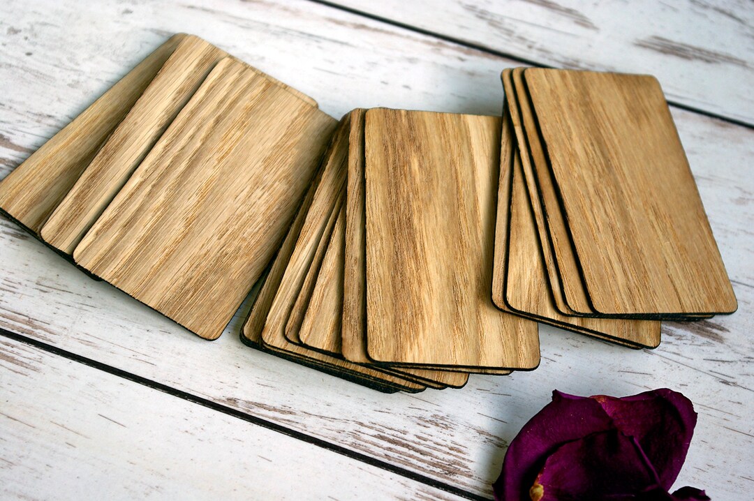 50 Oak Veneer Cards, Business Cards Size 85х55 Mm, Thick 1.40 Mm ...