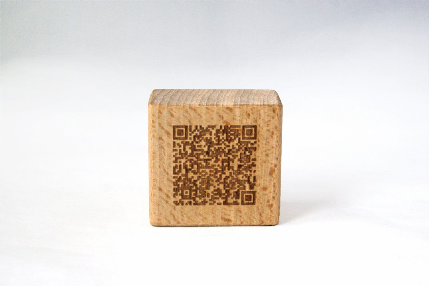 Set of 6 Beech QR Code Blocks, Custom QR Code Sign, Wifi Qr Code Wood ...