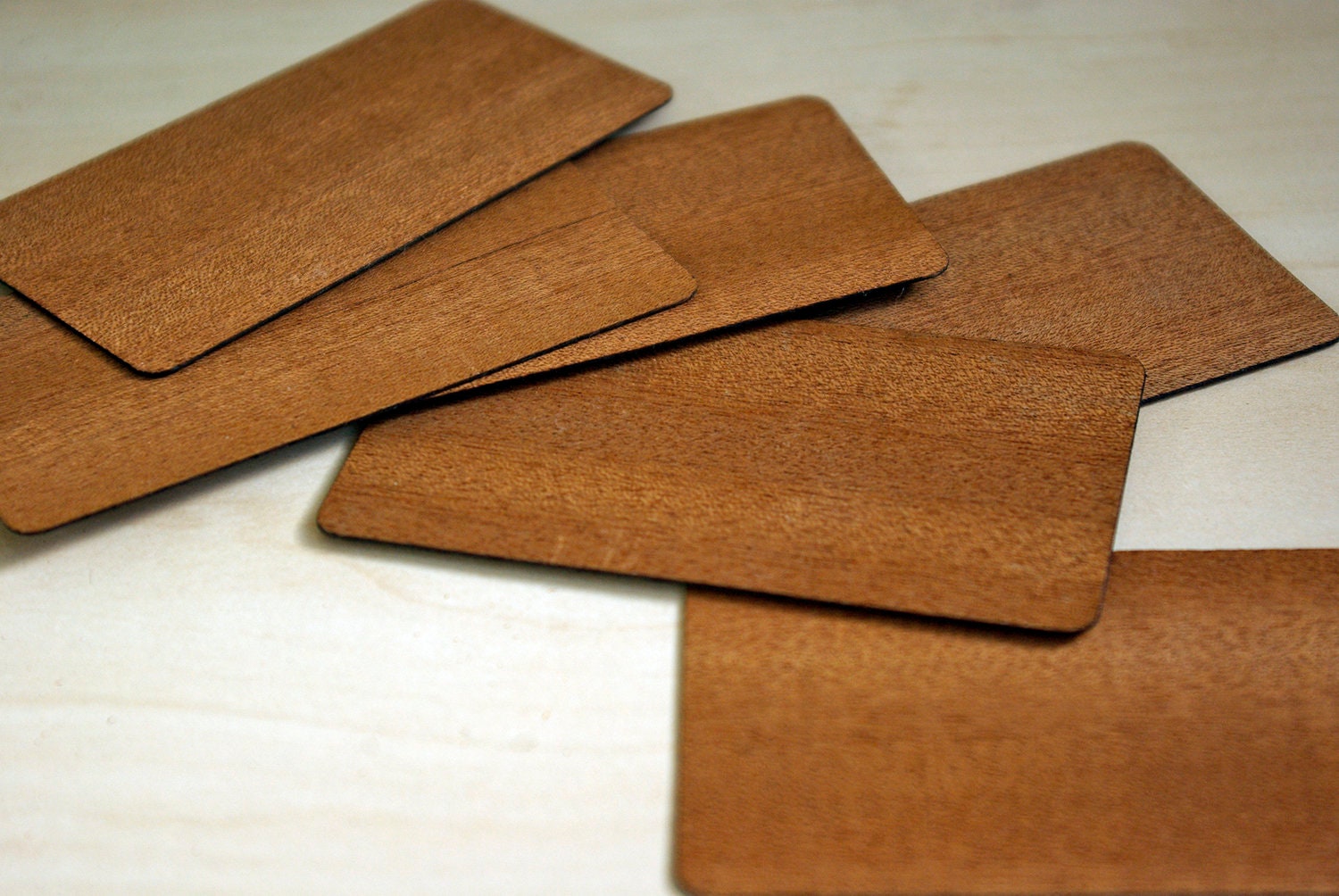 50 Mahogany Veneer Blank Business Cards, Size 90х50 Mm, Thickness 1.00 ...