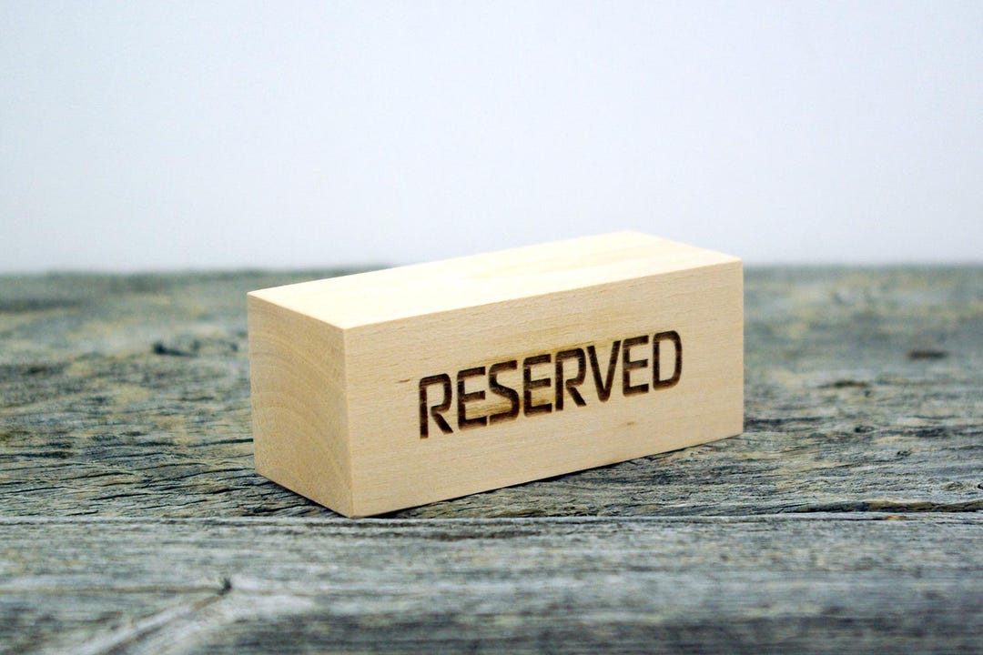 Set of 9 Basswood Reserved Table Signs, Restaurant Reserved Table Signs ...