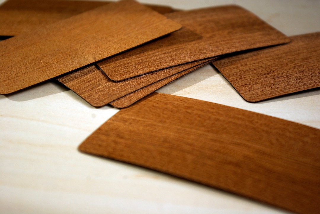 50 Mahogany Veneer Blank Business Cards, Size 90х50 Mm, Thick 0.60 Mm ...