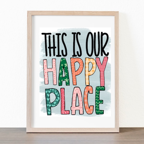 Our Happy Place Sign - Etsy