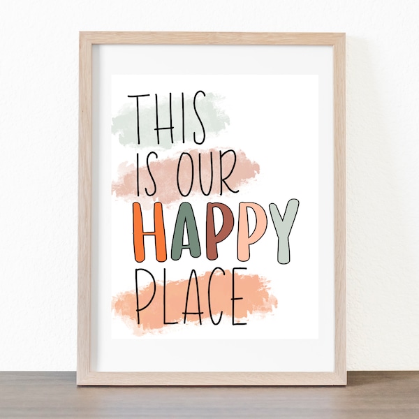 Our Happy Place Sign - Etsy