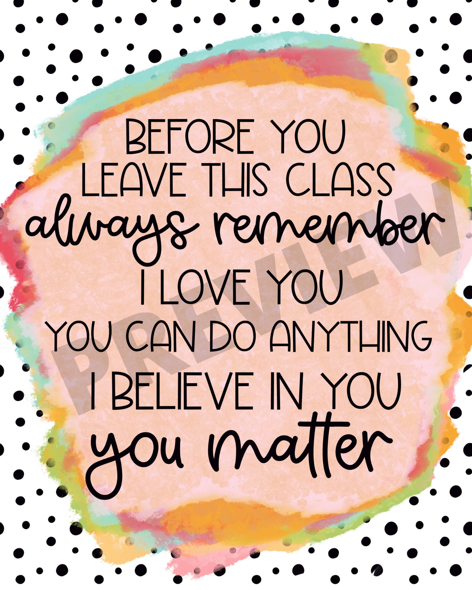 DIGITAL DOWNLOAD / Classroom Decor Print / 8x10 - Etsy