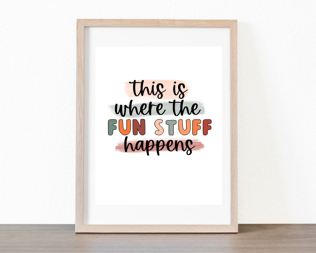 DIGITAL DOWNLOAD / This is Where the Fun Stuff Happens / Boho - Etsy
