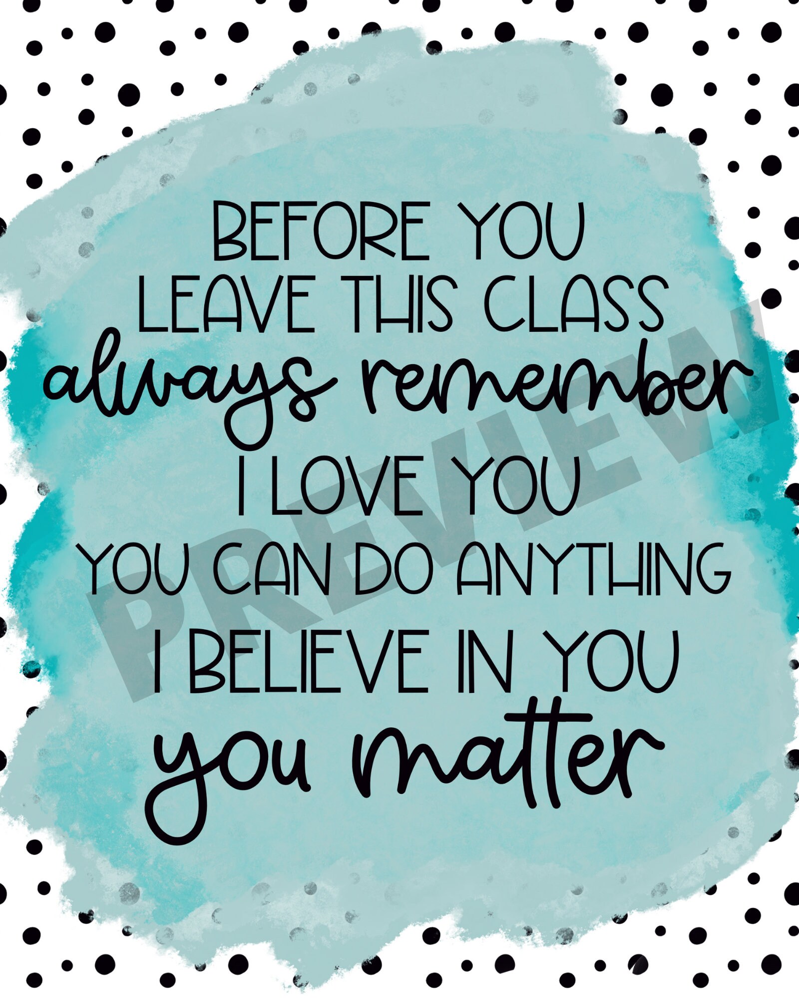 DIGITAL DOWNLOAD / Inspirational Classroom Print / 8x10 - Etsy