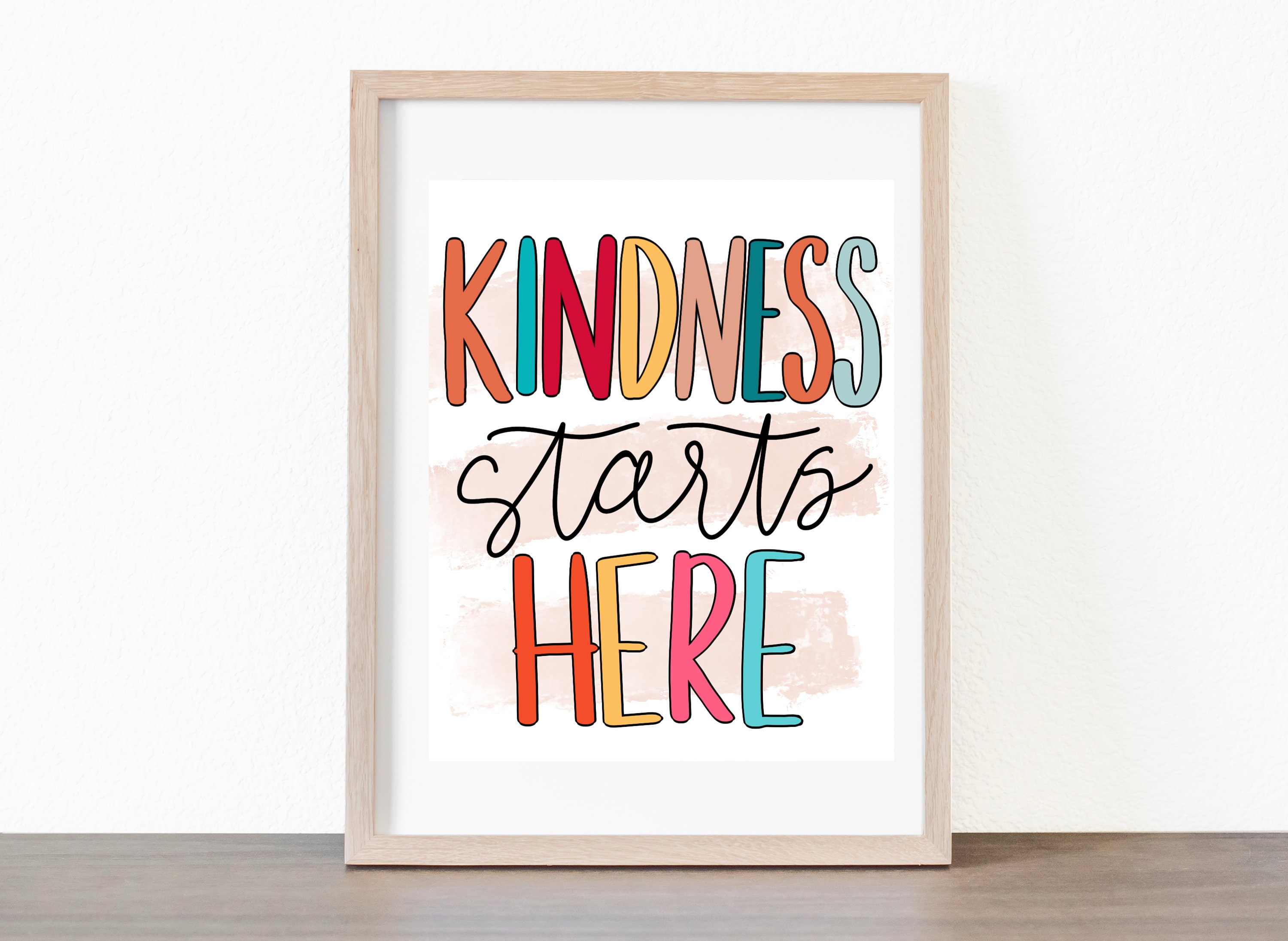 DIGITAL DOWNLOAD / Kindness Starts Here / Klassenzimmer Dekor - Etsy.de