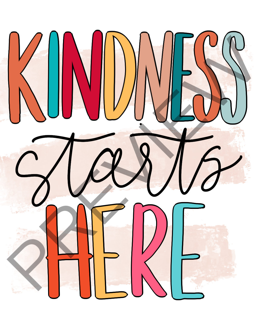 DIGITAL DOWNLOAD / Kindness Starts Here / Klassenzimmer Dekor - Etsy.de