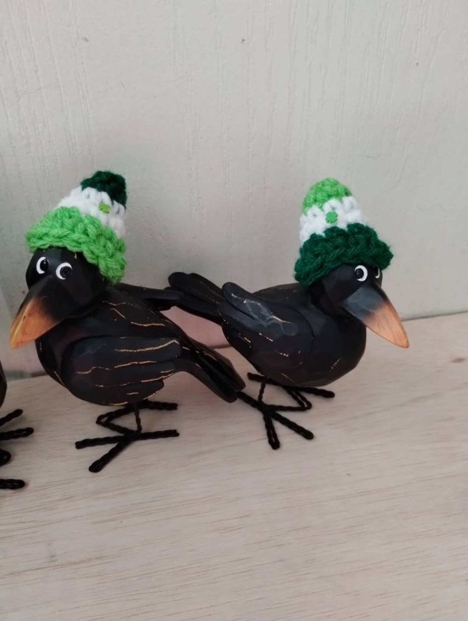 Crochet One (1) St Patrick's Day Crow Hat, Tier Tray Decor, Leprechaun ...
