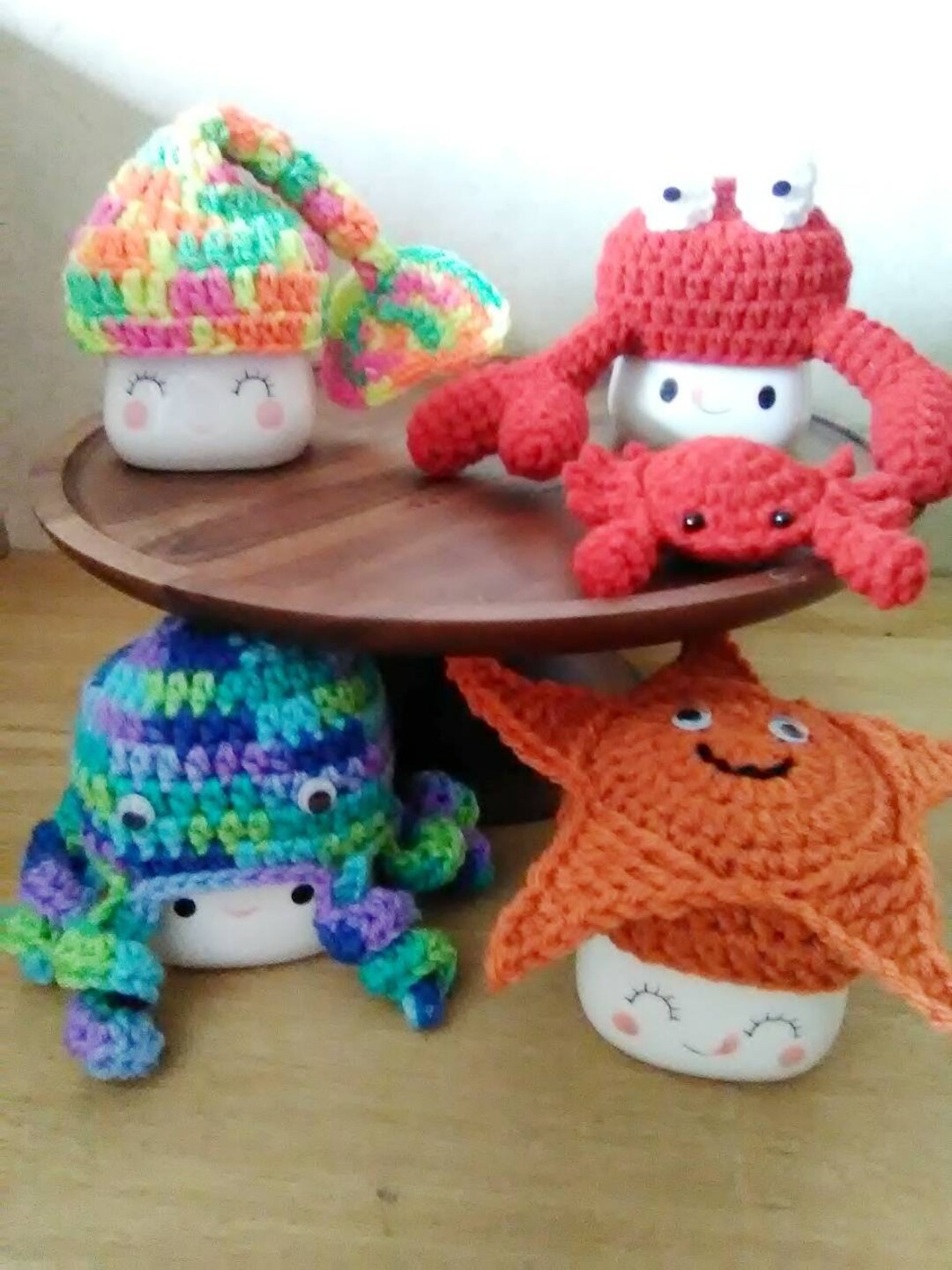 Crochet Mermaid Marshmallow Mug Hat, Beach Tier Tray Decor, Mug Topper ...