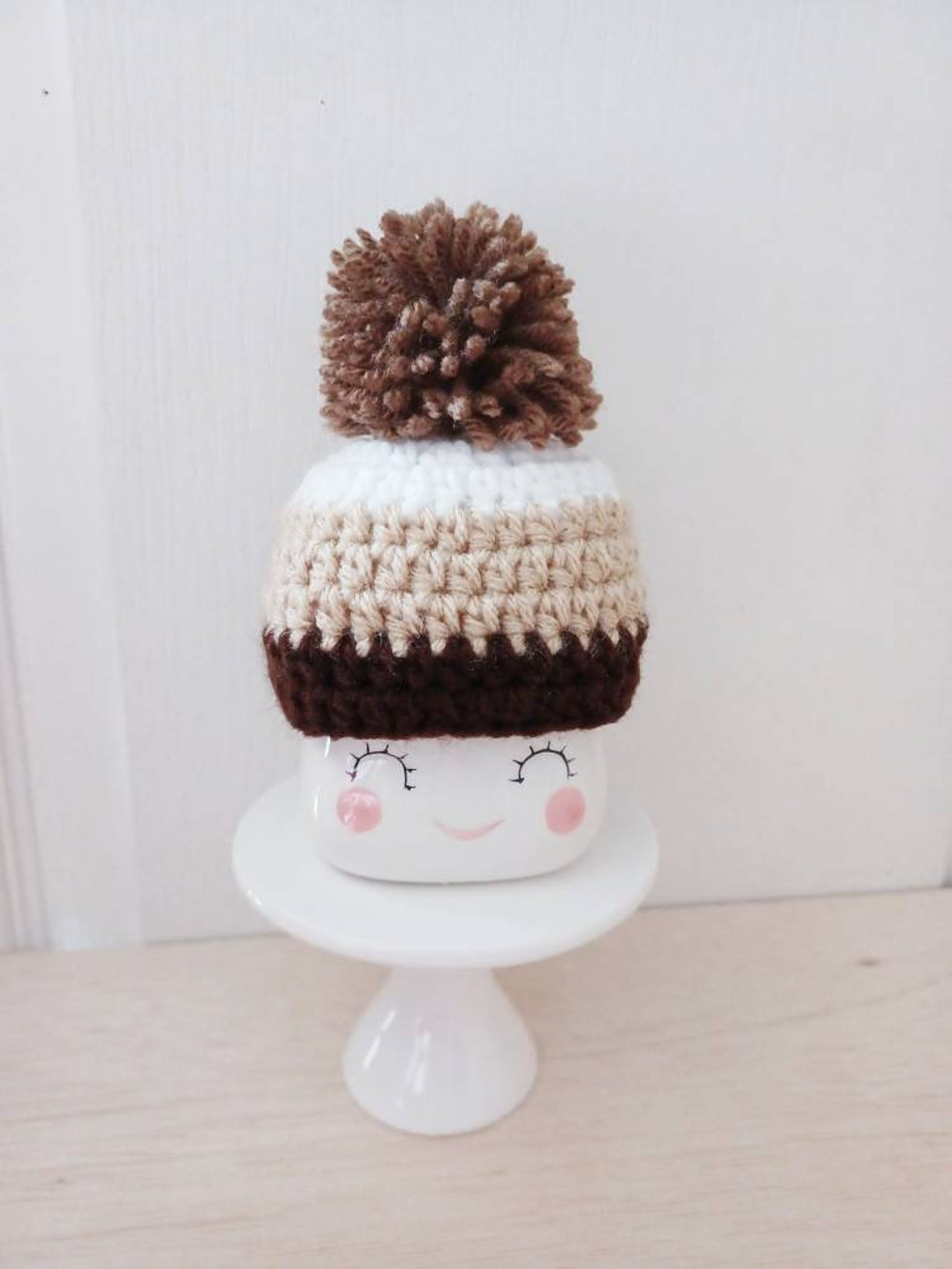 Crochet Smore Marshmallow Mug Hat Smore Tier Tray Decor - Etsy