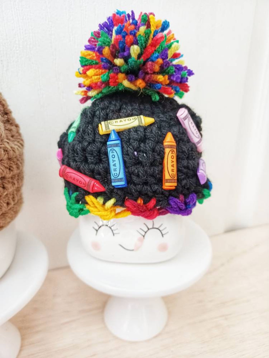 Crochet Back to School Marshmallow Mug Hats Mug Topper - Etsy