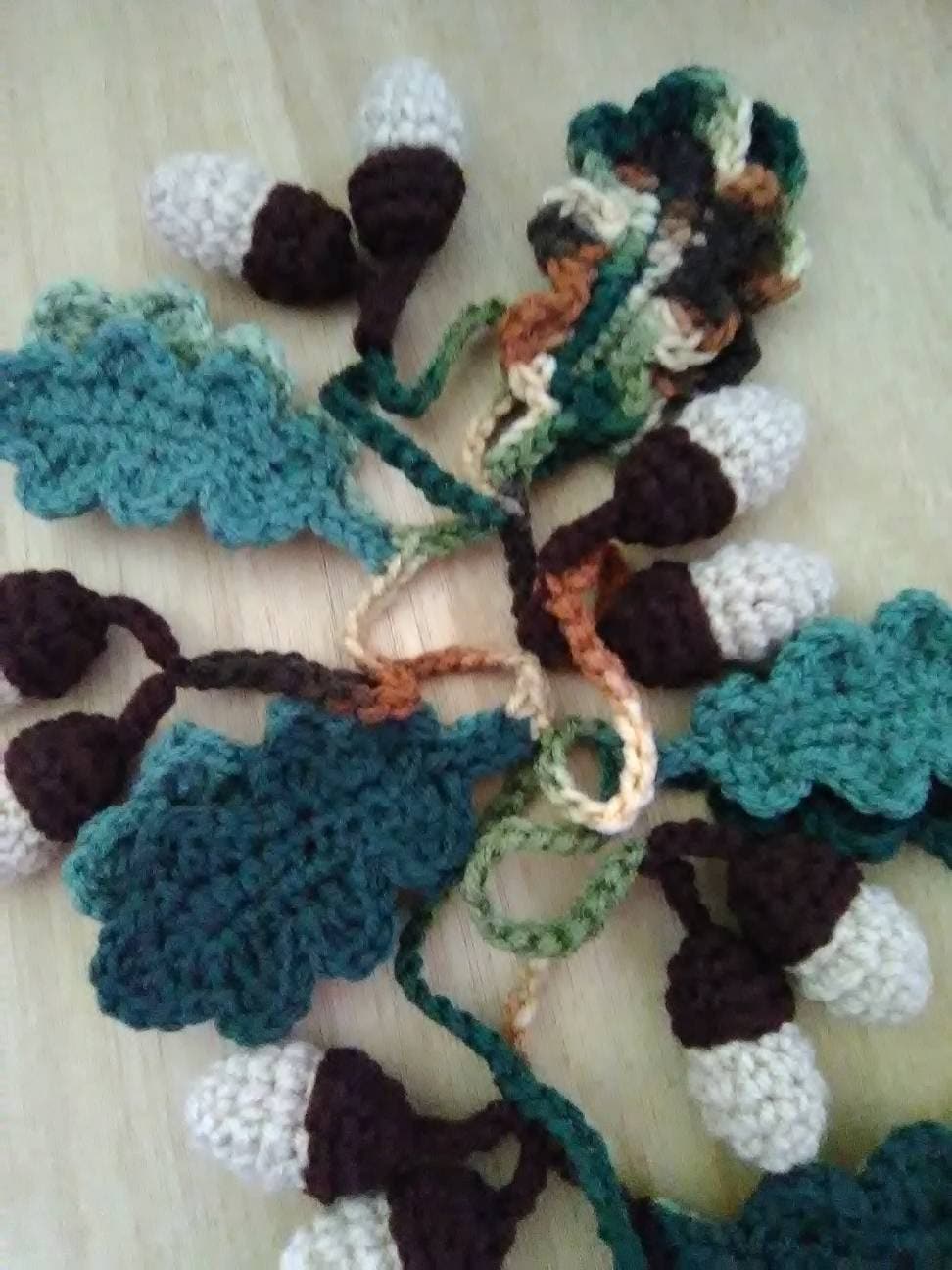 Fall Garland Crochet Oak Leaf Garland Crochet Oak Leaves | Etsy