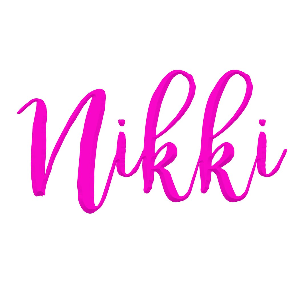 Custom Square Sticker nikki Design - Etsy