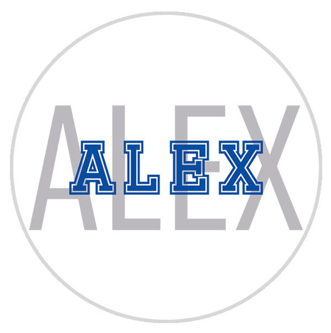 Custom Round Sticker alex Design - Etsy