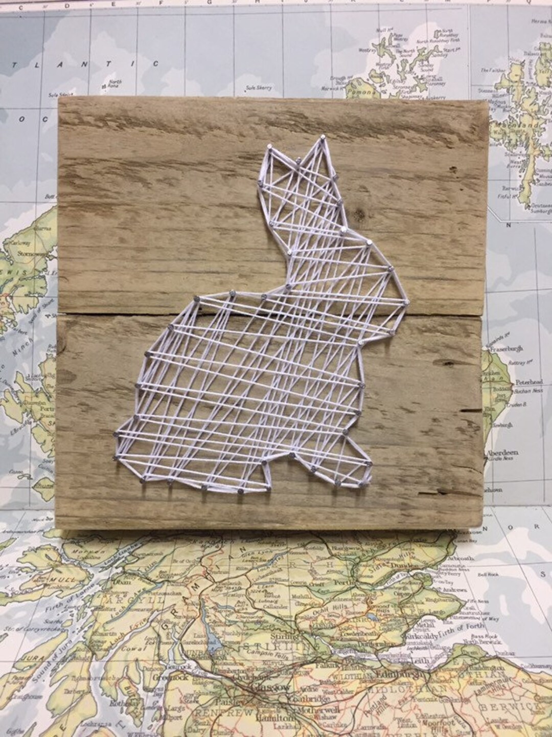 String Art White Rabbit - Etsy