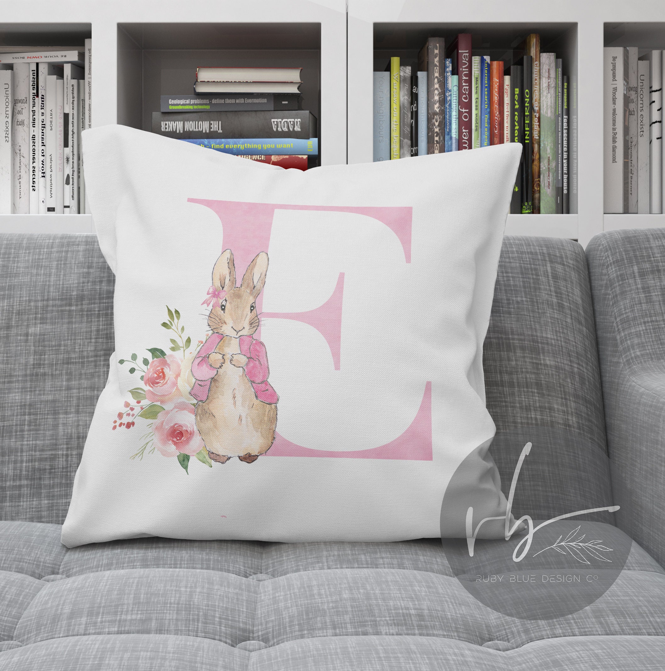 Flopsy Rabbit Pink Floral Watercolour Alphabet PNG Peter - Etsy