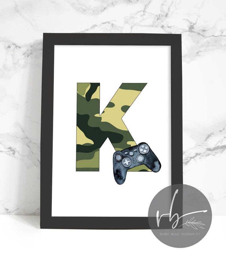 Gaming Controller Camouflage Alphabet & Numbers PNG Clipart - Etsy