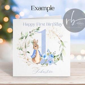 Peter Rabbit 1st Birthday PNG, Peter Rabbit Blue Floral Wreath ...