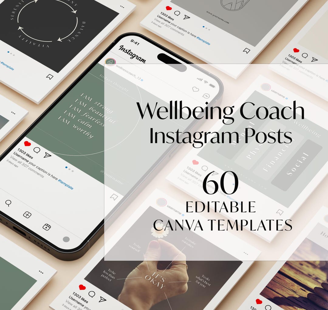 Wellness Coach Social Media Posts, Wellbeing Coach, Health Coach ...
