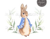 Peter Rabbit Blue Leaves PNG Peter Rabbit Digital Download - Etsy