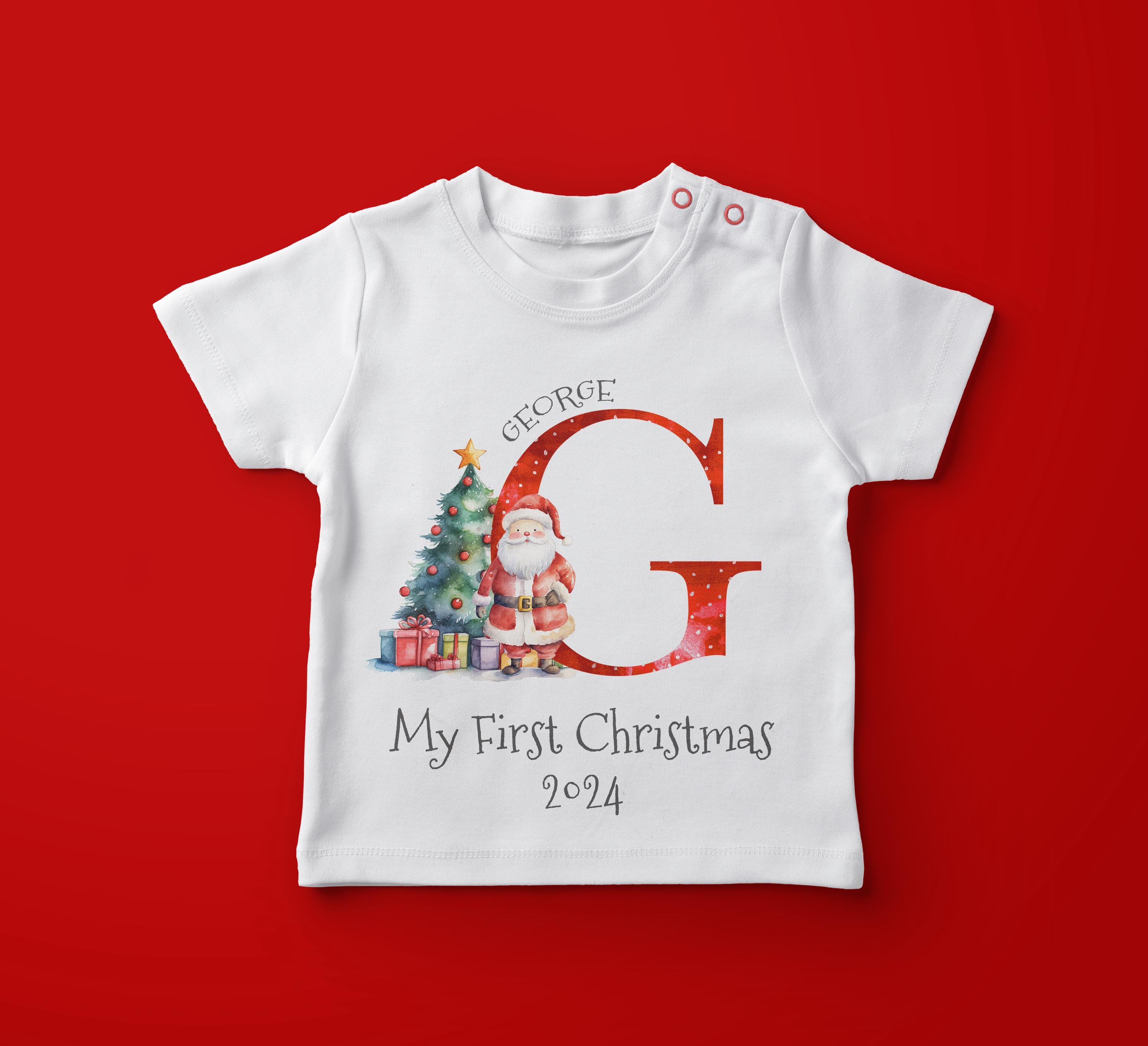 RED CHRISTMAS Alphabet Watercolour Alphabet PNG Santa Father Christmas ...