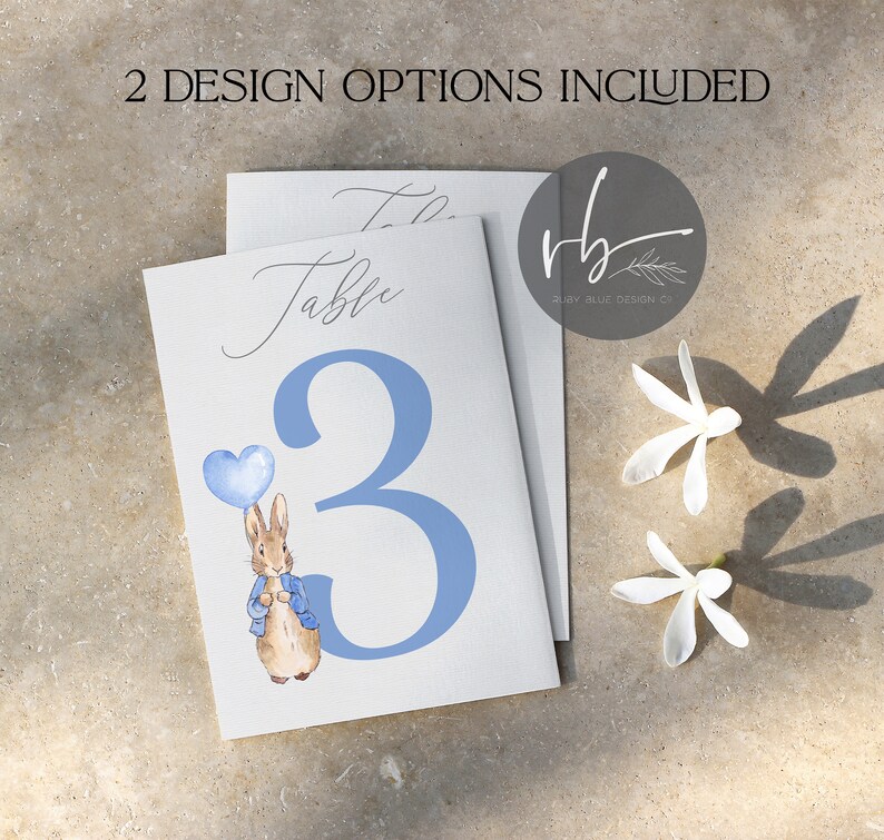 Editable Peter Rabbit Table Numbers/Names 2 design options | Etsy