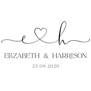 Wedding Logo Design, Heart Initials Wedding Logo, Custom Wedding ...