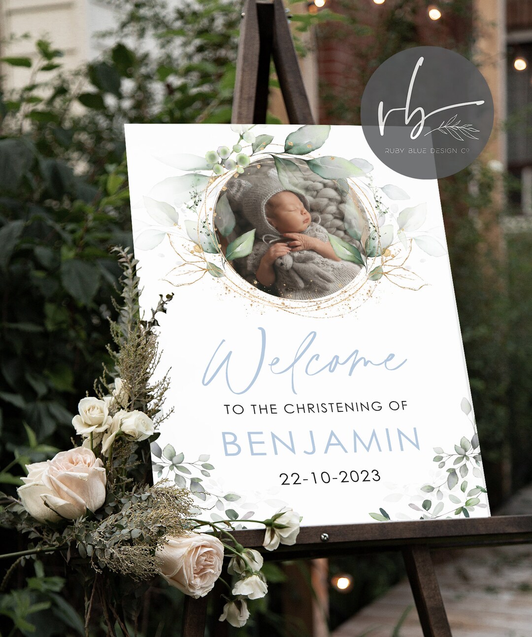 Photograph Personalised Welcome Sign Christening Sign, Baptism Kids ...