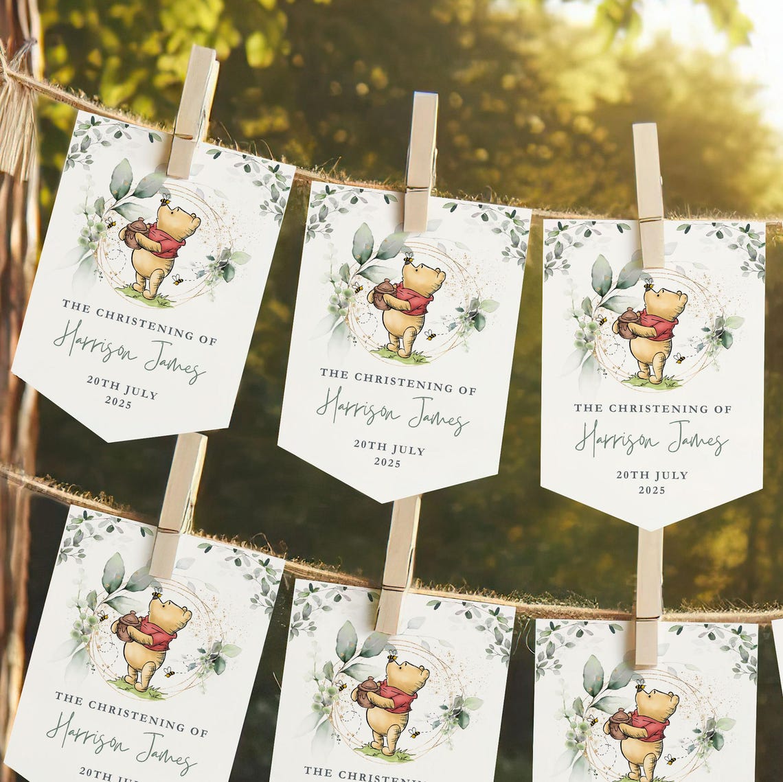 Editable Bear Bunting Edit, Download and Print Printable Canva Template ...