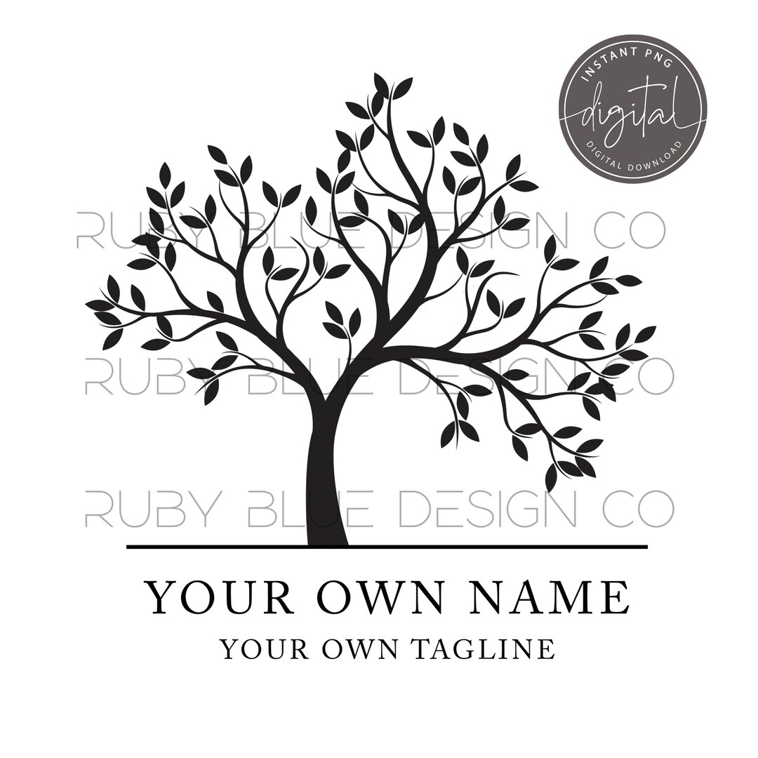 Pre-made Tree Logo, Simple Logo Design, Woodland Logo, Stickers ...