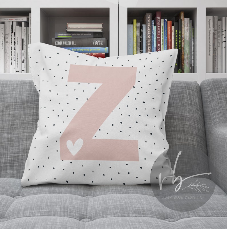 Pink Initial With Spotty Background PNG Nursery Letter Z | Etsy