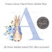 Peter Rabbit Blue Floral Watercolour Alphabet PNG, Peter Rabbit 26 ...