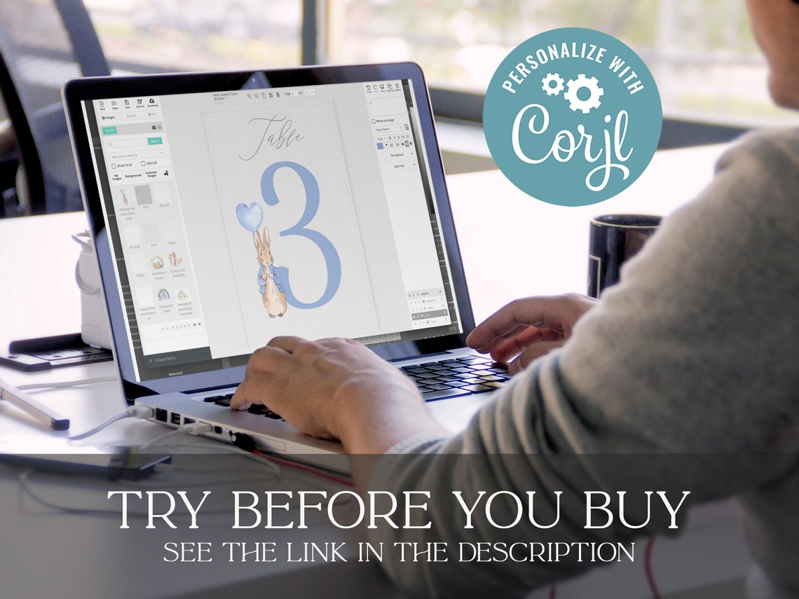 Editable Peter Rabbit Table Numbers/Names 2 design options | Etsy