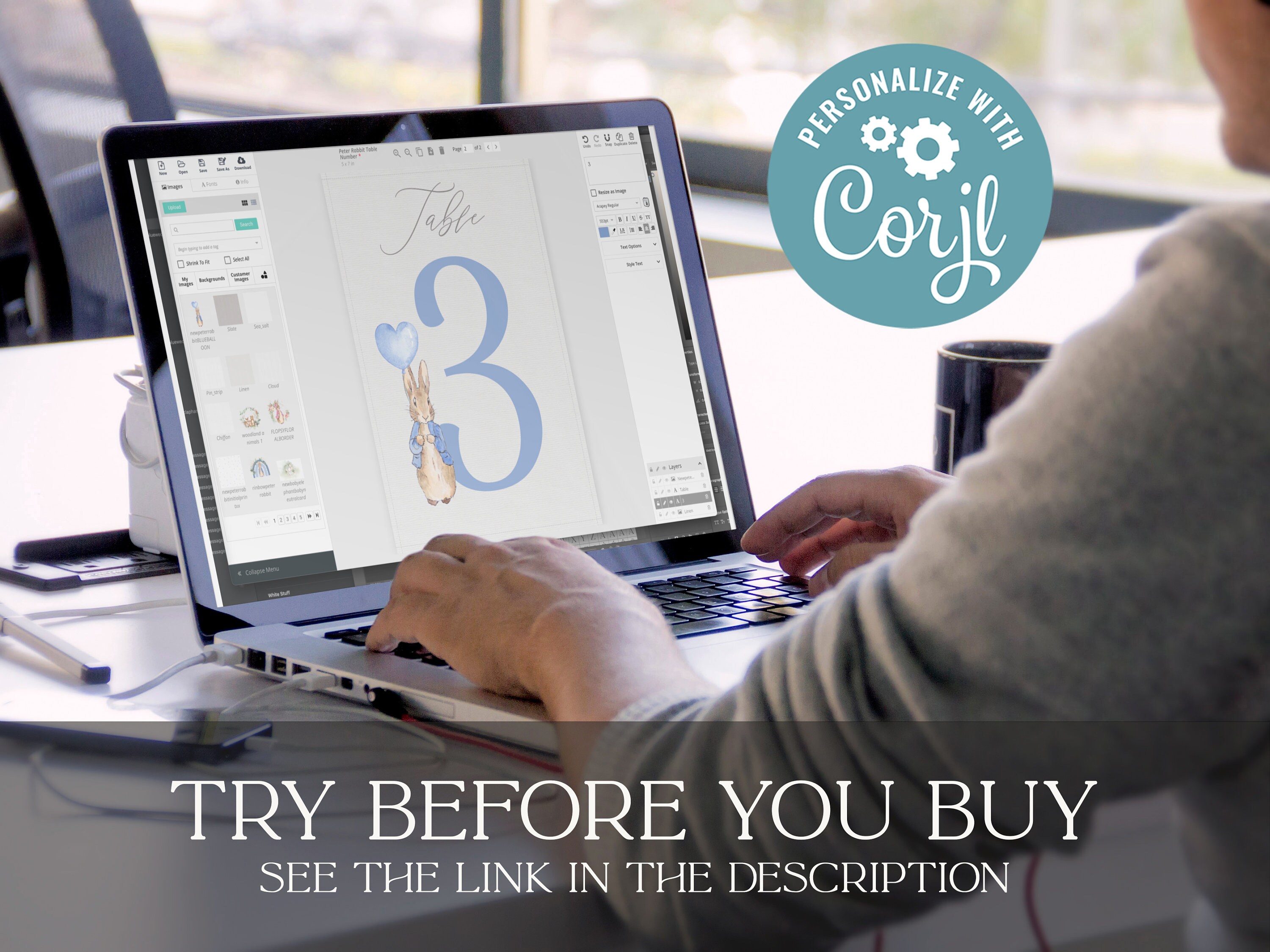 Editable Peter Rabbit Table Numbers/Names 2 design options | Etsy