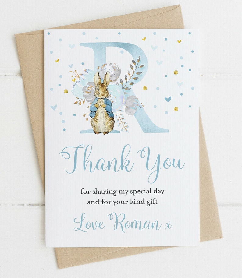 Personalised Peter Rabbit Thank You Cards Pack of 20 - Etsy