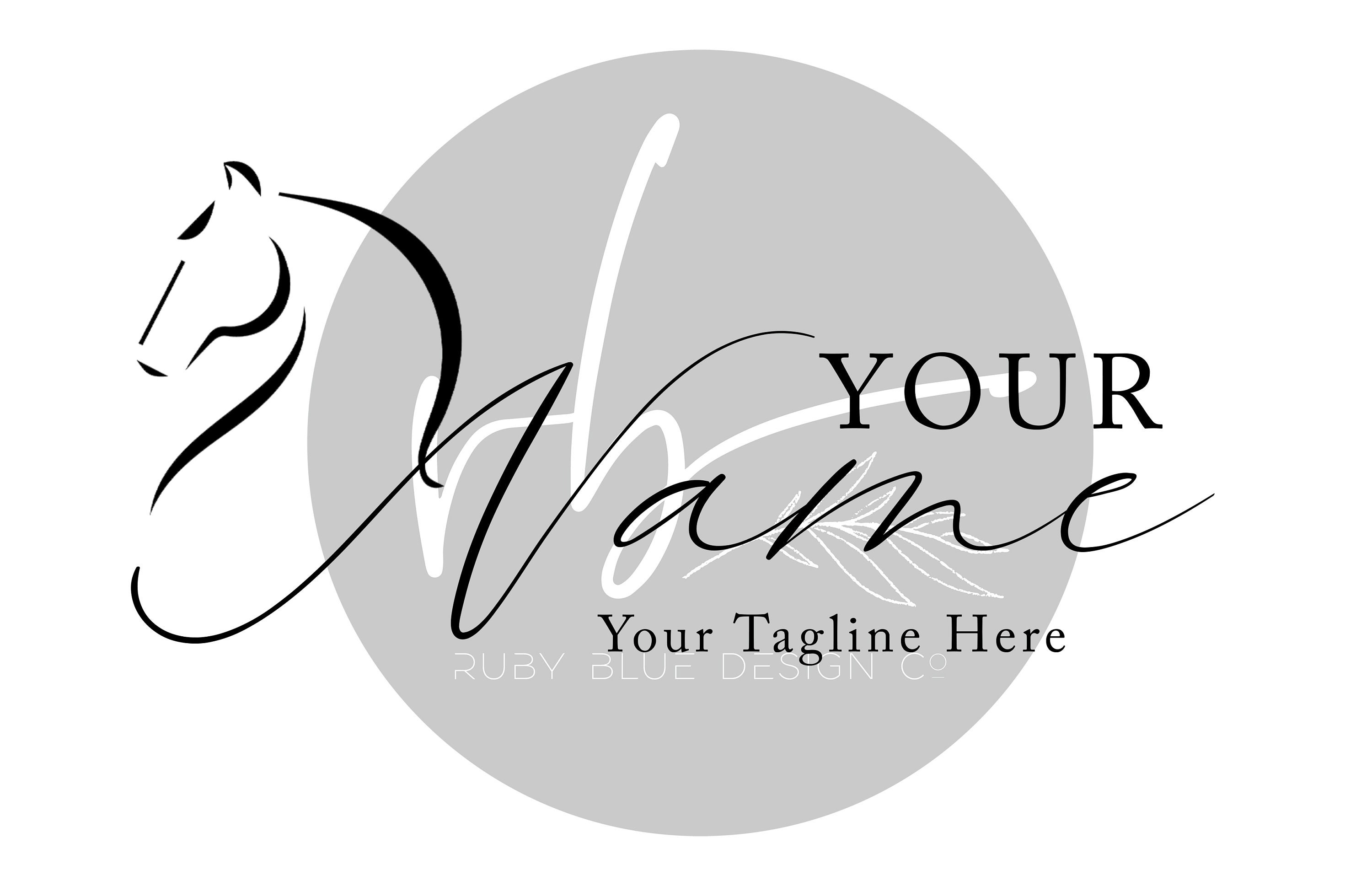 Pre-made Logoequine Logo Design Horse Logo Mare Logo | Etsy