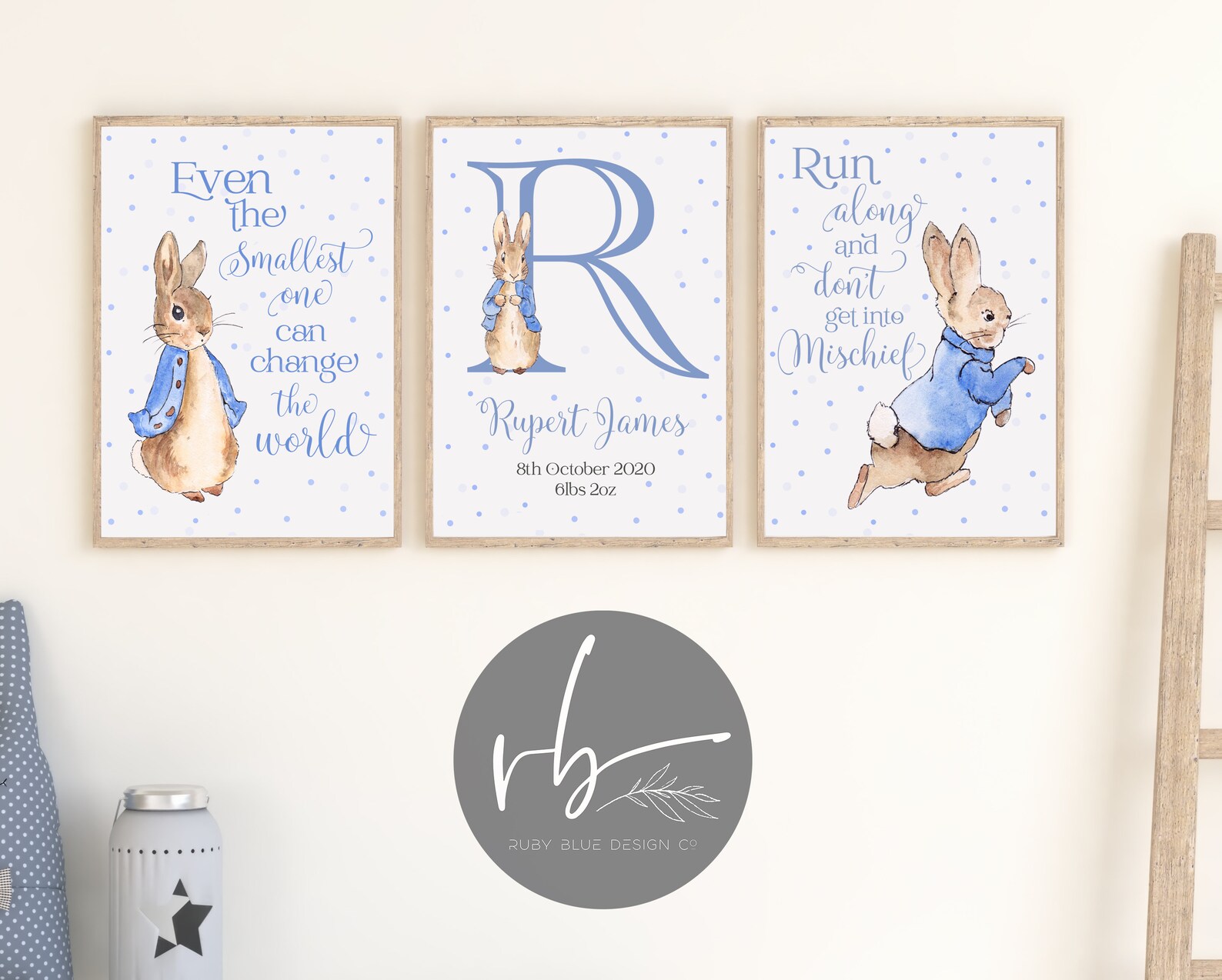 Peter Rabbit Beatrix Potter Baby Boy Nursery Decor Print Set | Etsy