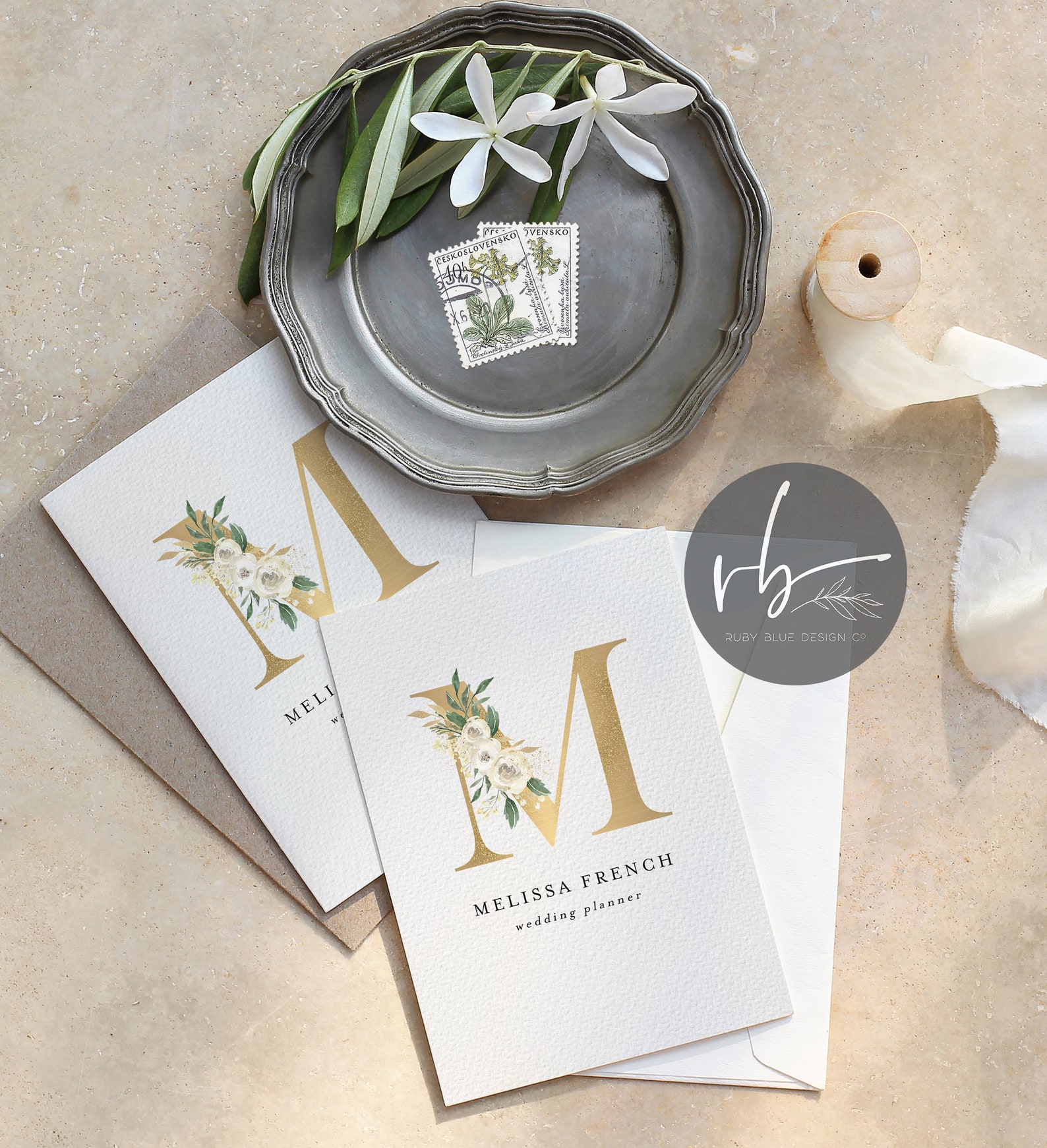 Brushed Gold Glitter Watercolour Floral Embellished Letters | Etsy