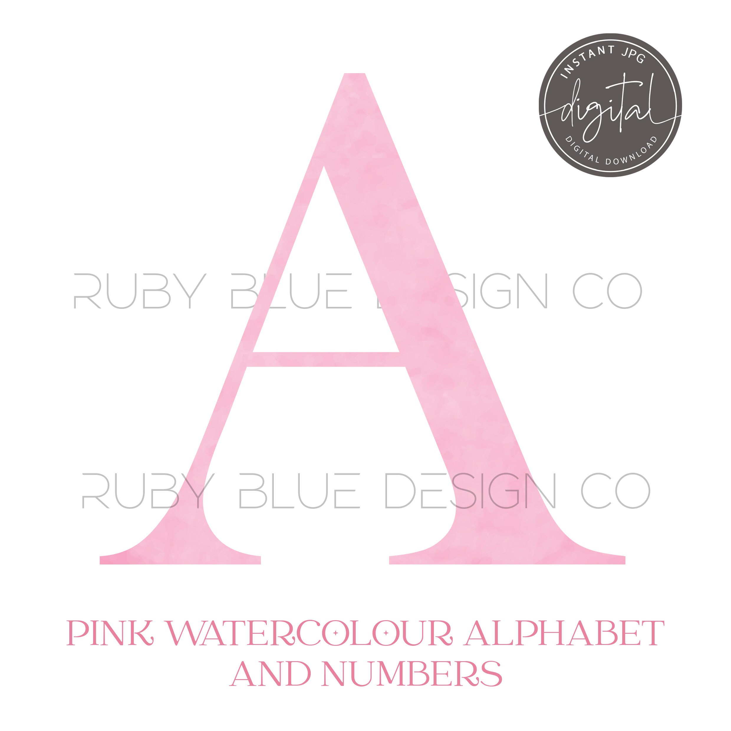 Pink Floral Watercolour Alphabet PNG 26 Letters Digital - Etsy