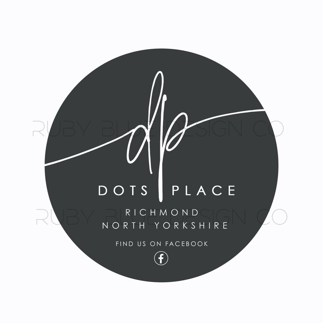 Pre-made Submark Logo, Round Simple Script Logo Design, Initials Logo ...