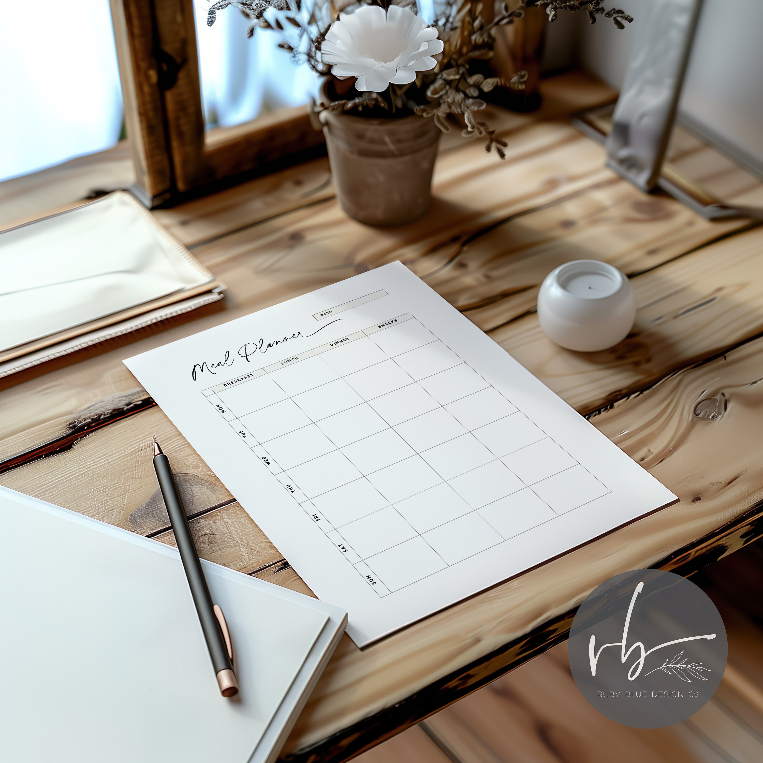 Meal Planner Download Organiser Printable Fun Weekly Calendar Week ...