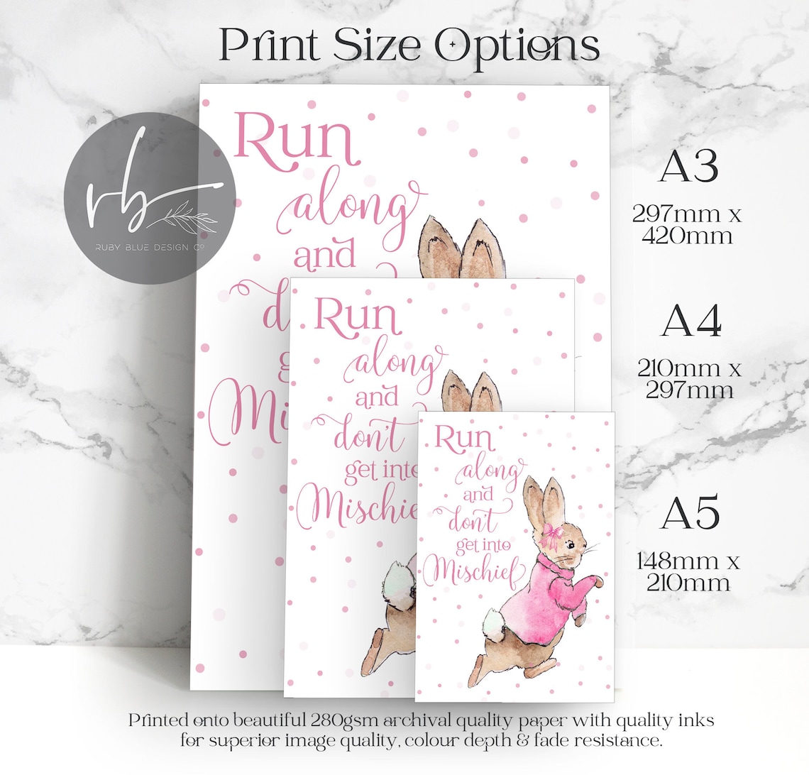 Peter Rabbit Beatrix Potter Baby Boy Nursery Decor Print Set | Etsy