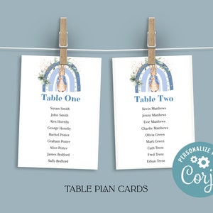 Editable Peter Rabbit Table Plan Cards, 2 Size Card Designs Included ...
